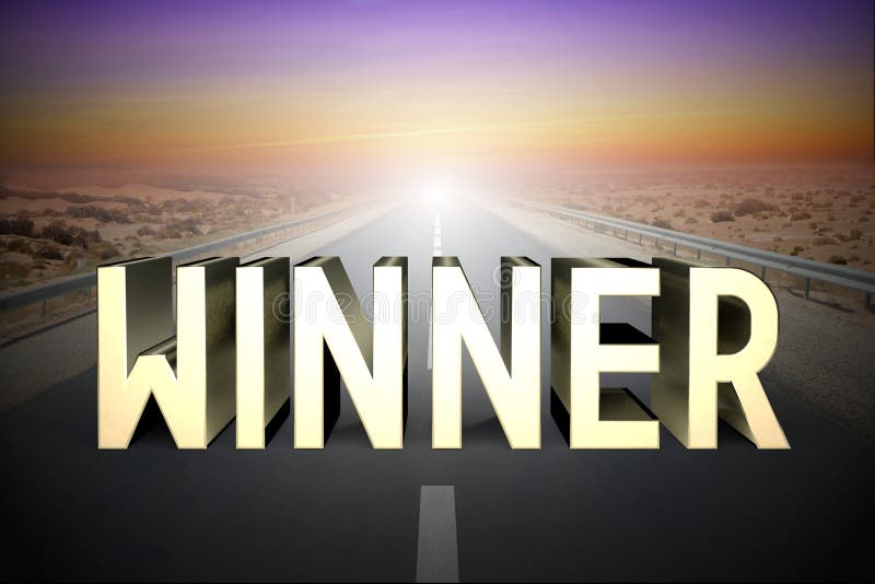 Winner Concept, Road - 3D Rendering Stock Illustration - Illustration ...