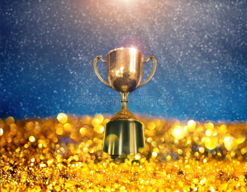Winner Cup with Abstract Background. Copy Space Ready for Your W Stock ...