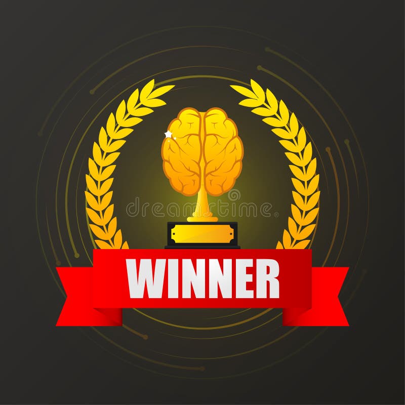 Golden Brain Trophy Stock Illustrations – 103 Golden Brain Trophy Stock ...