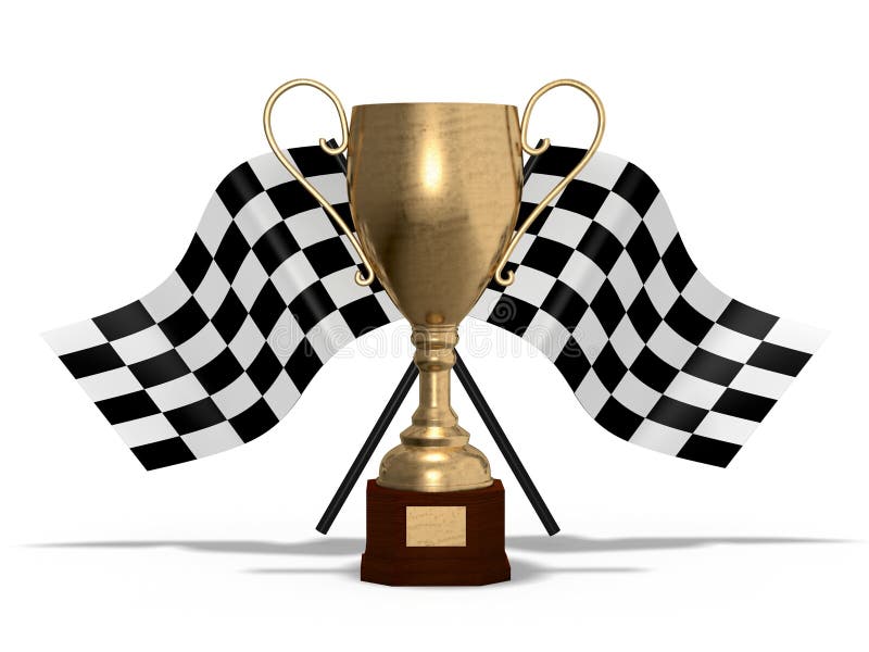 Winner cup with flags stock illustration. Illustration of leadership ...