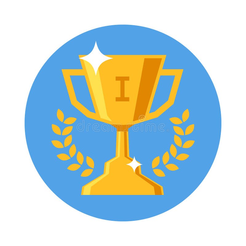 Winner Cup. Flat Design Vector Icon Stock Vector - Illustration of ...