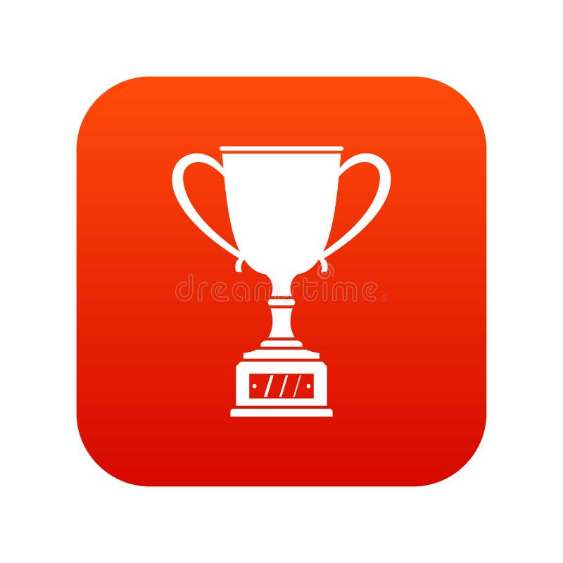 Winner Cup Icon Digital Red Stock Vector - Illustration of element ...