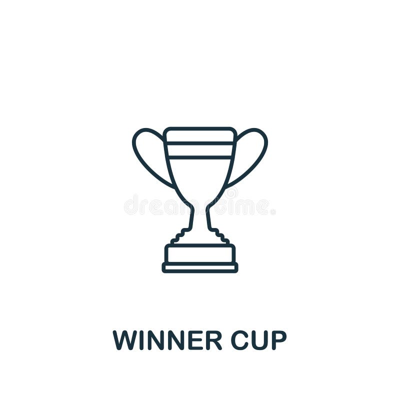 Winner Cup Icon. Monochrome Simple Success Icon for Templates, Web ...