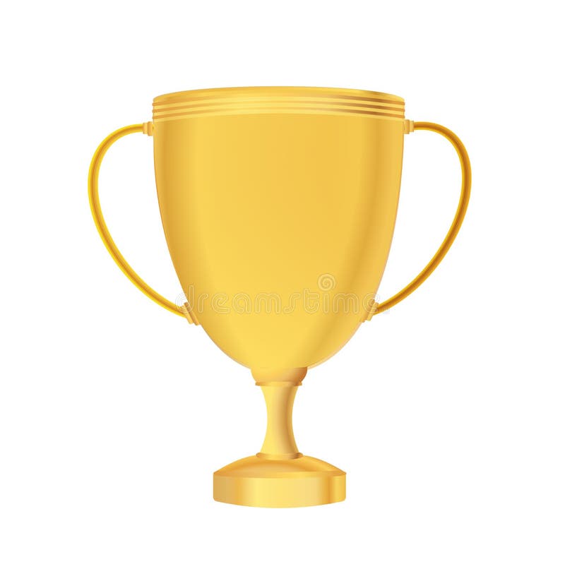 Winner Cup Isolated. Golden Trophy on a Transparent Background. Vector ...