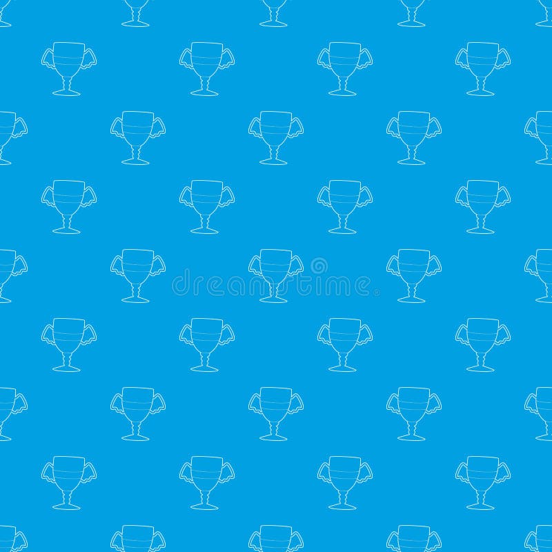 Winner Cup Pattern Vector Seamless Blue Stock Vector - Illustration of ...