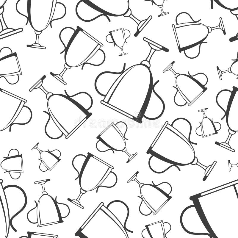 Winner Cup Trophy Seamless Pattern. Stock Vector - Illustration of ...