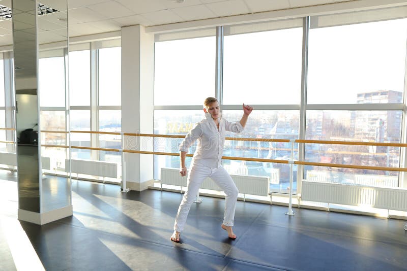 Winner of Dancing Competition Training at Gym Studio . Stock Image ...