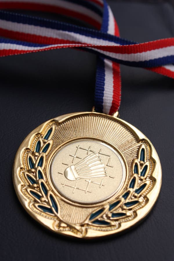 Badminton gold medal stock photo. Image of indoor, colour - 29977972