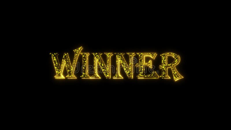 Winner Golden Text Animation Particles Shiny Gold Stock Footage - Video ...