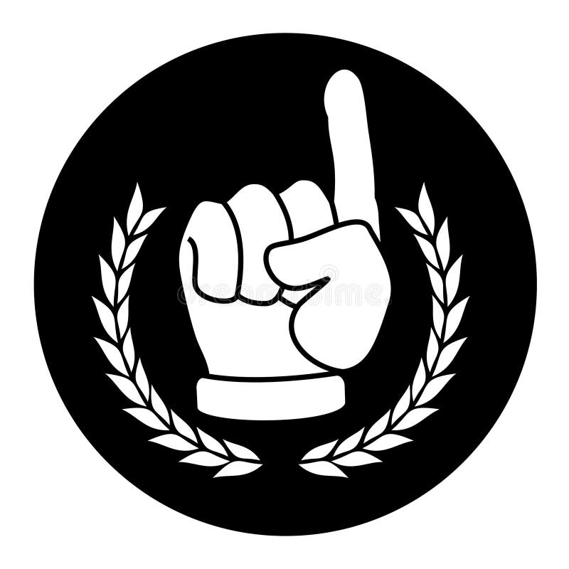 Winner hand stock vector. Illustration of competition - 21811576