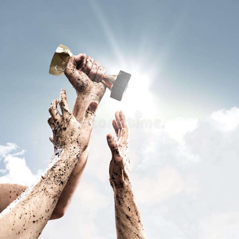 Winner stock photo. Image of place, compete, hand, prize - 30740596
