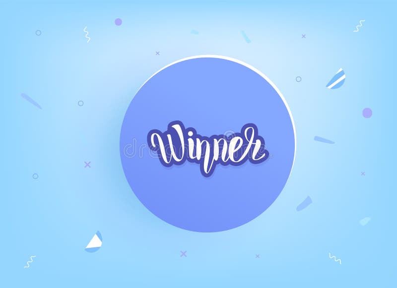 Winner Horizontal Card with Speech Bubble. Vector Illustration. Stock ...
