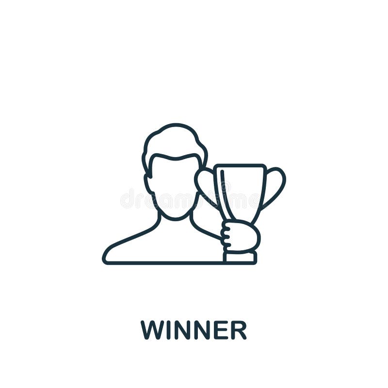 Winner Icon. Line Simple Success Icon for Templates, Web Design and ...