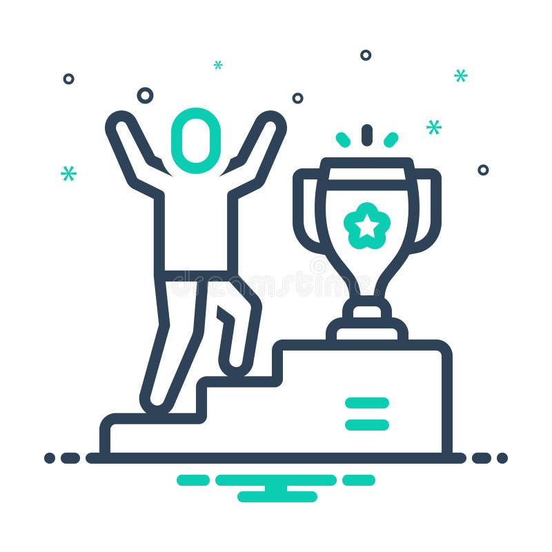 Mix Icon for Winner, Prizeman and Award Stock Vector - Illustration of ...