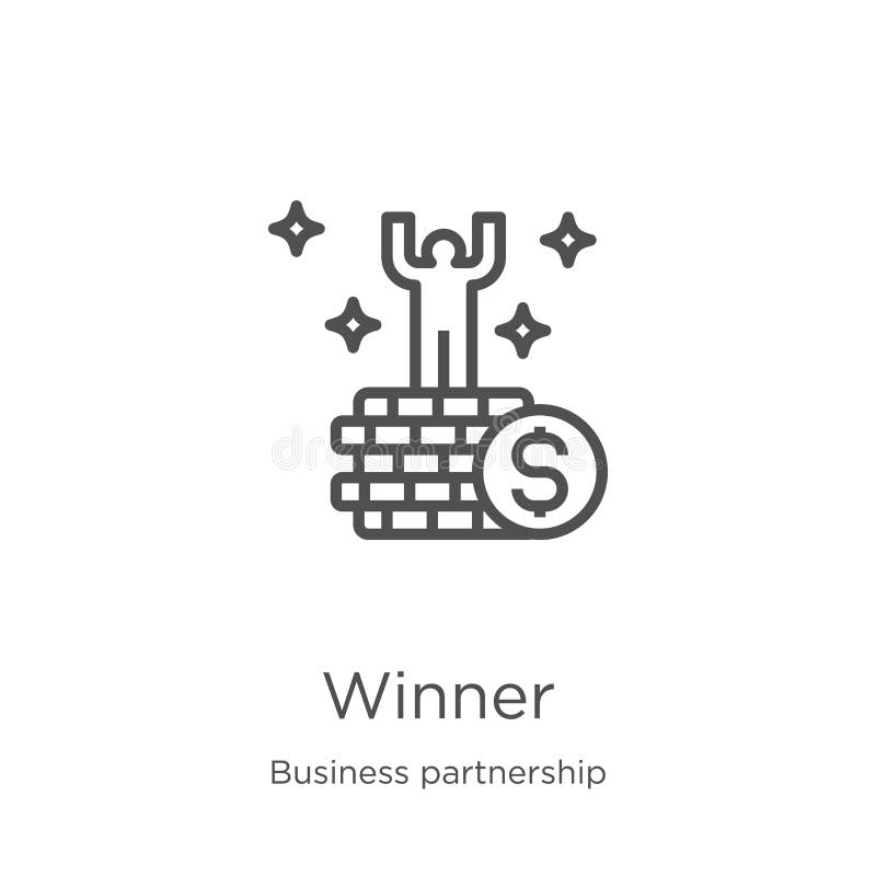 Winner Icon Vector from Election World Collection. Thin Line Winner ...