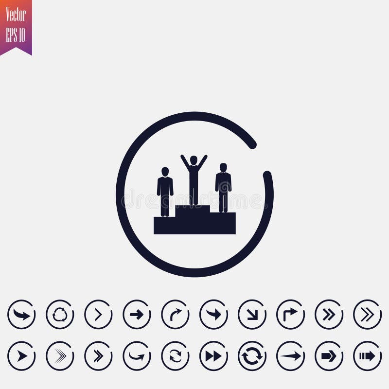 Winner Icon, Vector Illustration. Flat Icon Stock Illustration ...