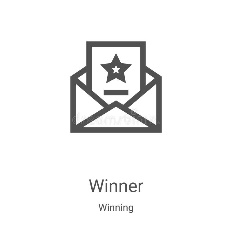 Winner Icon Vector From Winning Collection. Thin Line Winner Outline ...