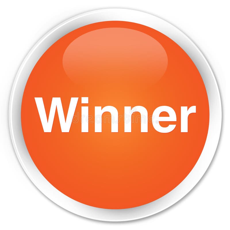 Winner Premium Orange Round Button Stock Illustrations – 14 Winner ...