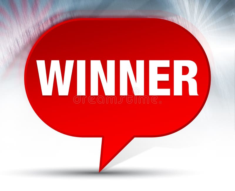 Winner Red Bubble Background Stock Illustration - Illustration of ...