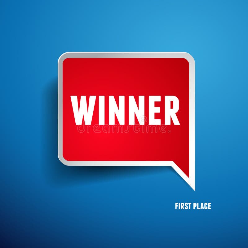 Winner Label or Speech Bubble Stock Vector - Illustration of champion ...