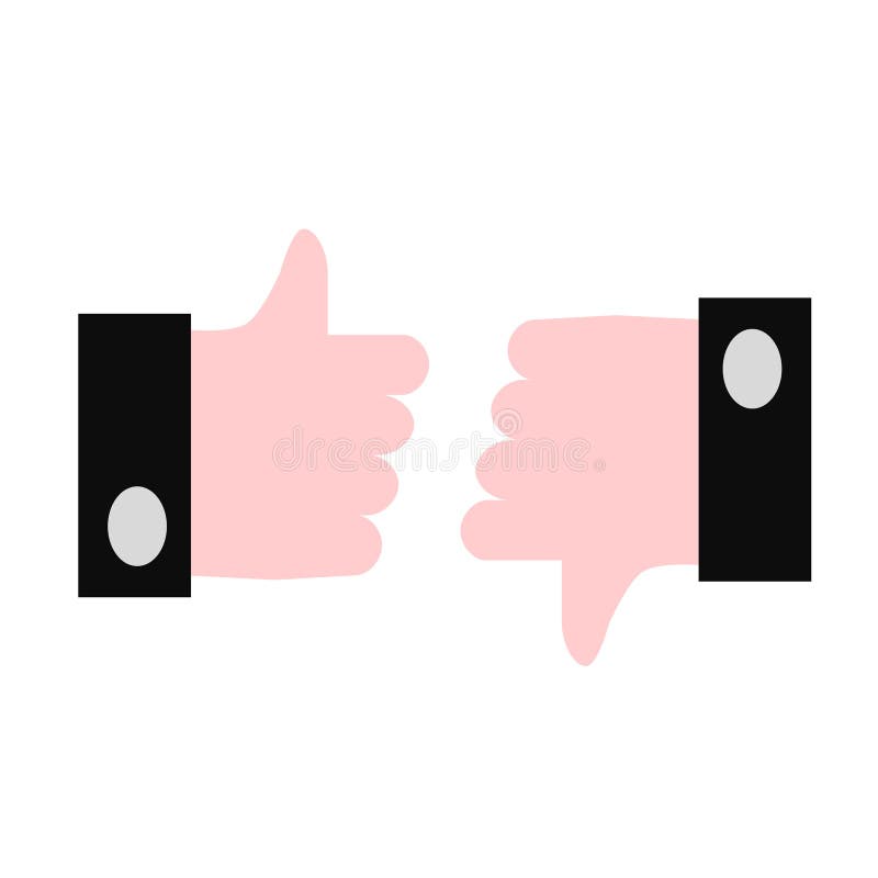 Winner and Looser Hand Gesture Vector Stock Illustration - Illustration ...