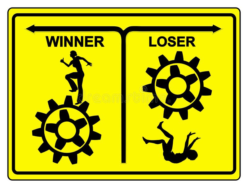 Winner and Loser stock illustration. Illustration of graphic - 13288748