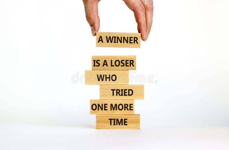 Winner or Loser Symbol. Wooden Blocks with Words a Winner is a Loser ... Winner or Loser Symbol. Wooden Blocks with Words a Winner is a Loser ...