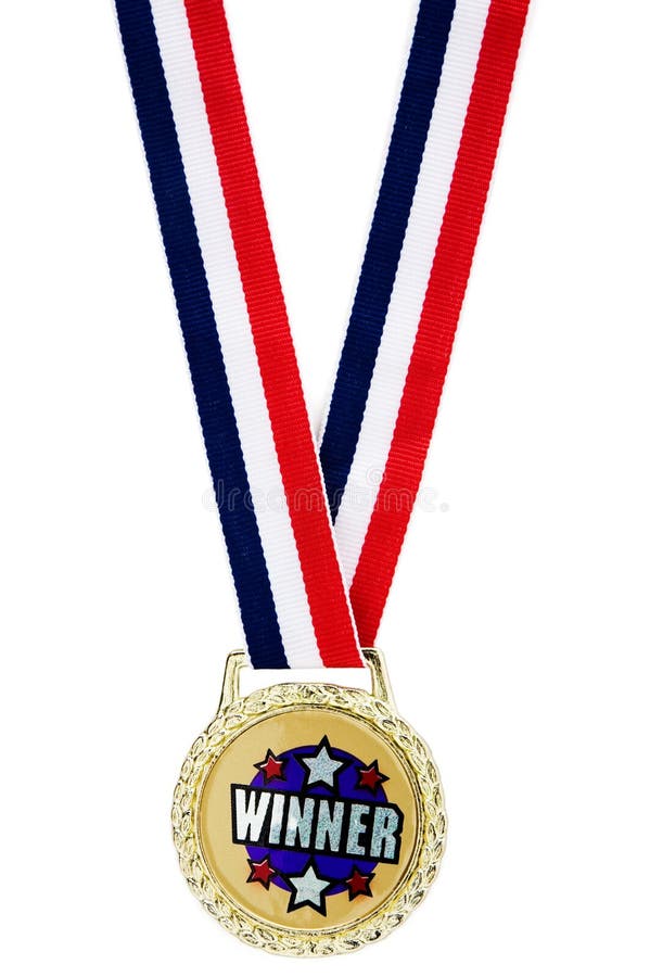 Winner Medal stock photo. Image of white, success, achievement - 177631612