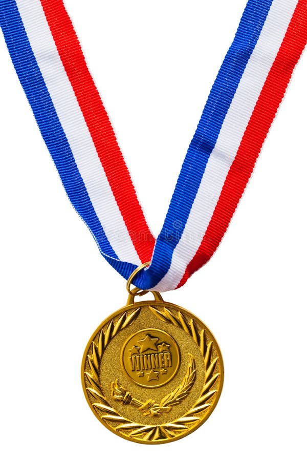 Winner Medal stock image. Image of trophy, front, gold - 324524635