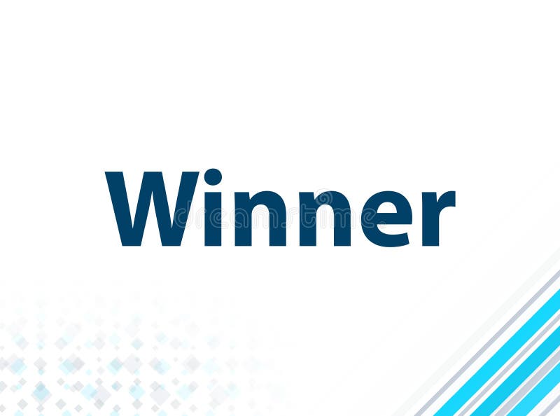 Winner Modern Flat Design Blue Abstract Background Stock Illustration ...