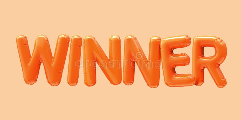 Winner Orange Keyboard Button Stock Illustration - Illustration of word ...