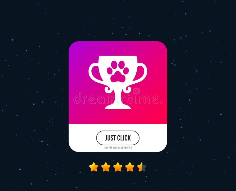Winner Pets Cup Sign Icon. Trophy for Pets. Vector Stock Vector ...
