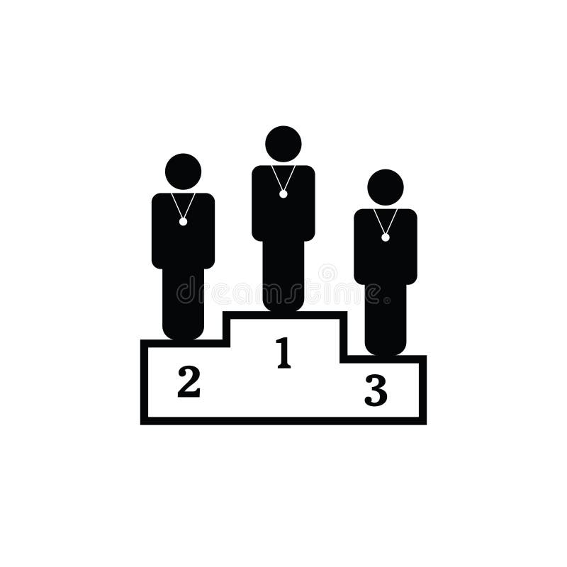 Winner Place with People Icon Stock Vector - Illustration of ...