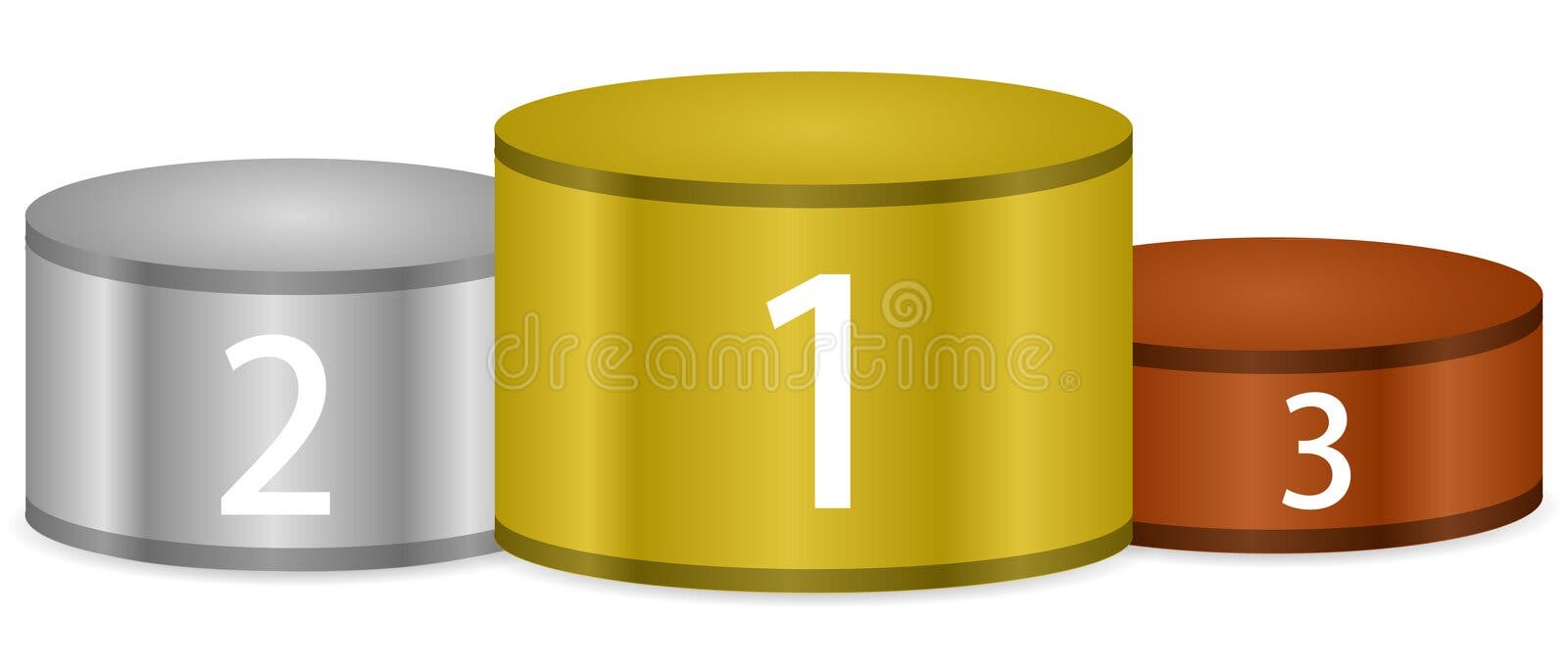 Winner Podium. Realistic Race Competition Stand Mockup Stock Vector ...