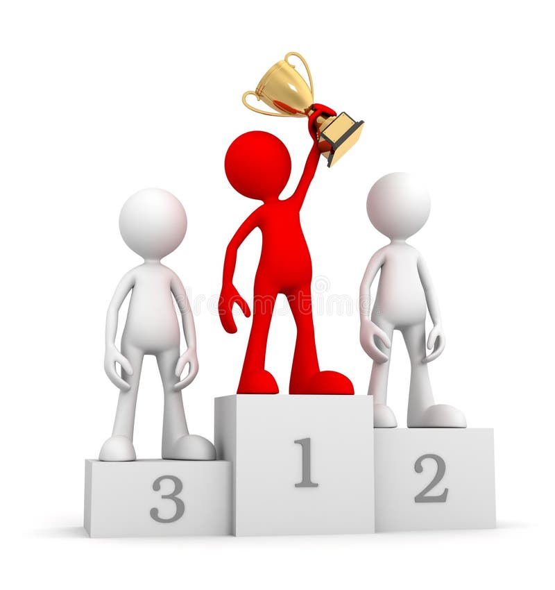 Winner Podium Concept 3d Illustration Stock Illustration - Illustration ...
