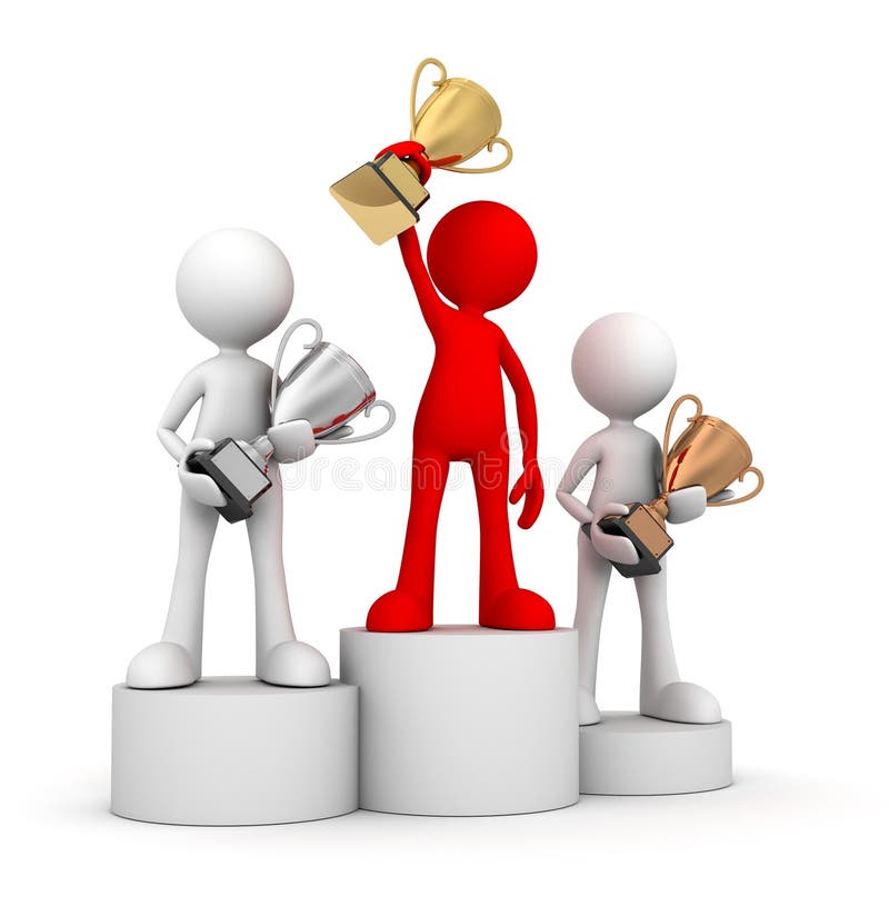Winner Podium Concept 3d Illustration Stock Illustration - Illustration ...