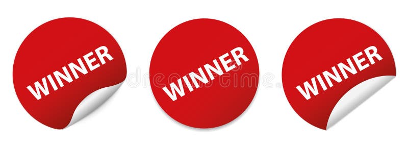 WINNER - Vector Illustration of Black Corner Ribbon Banner with Gold ...