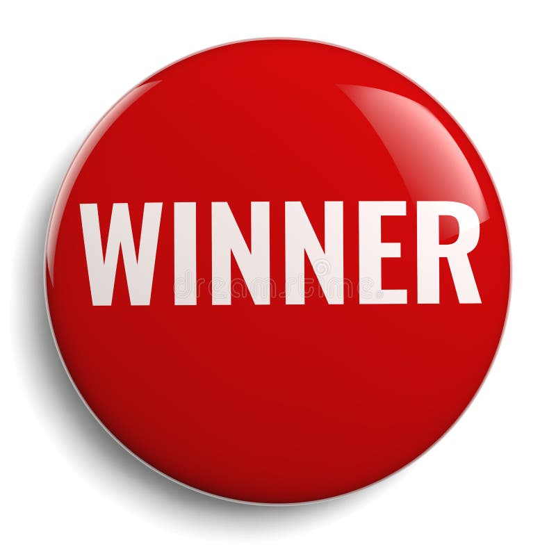 Winner Red Round Symbol Isolated Stock Illustration - Illustration of ...