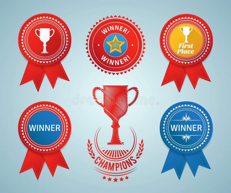 Winner badge stock vector. Illustration of winner, event - 100765562