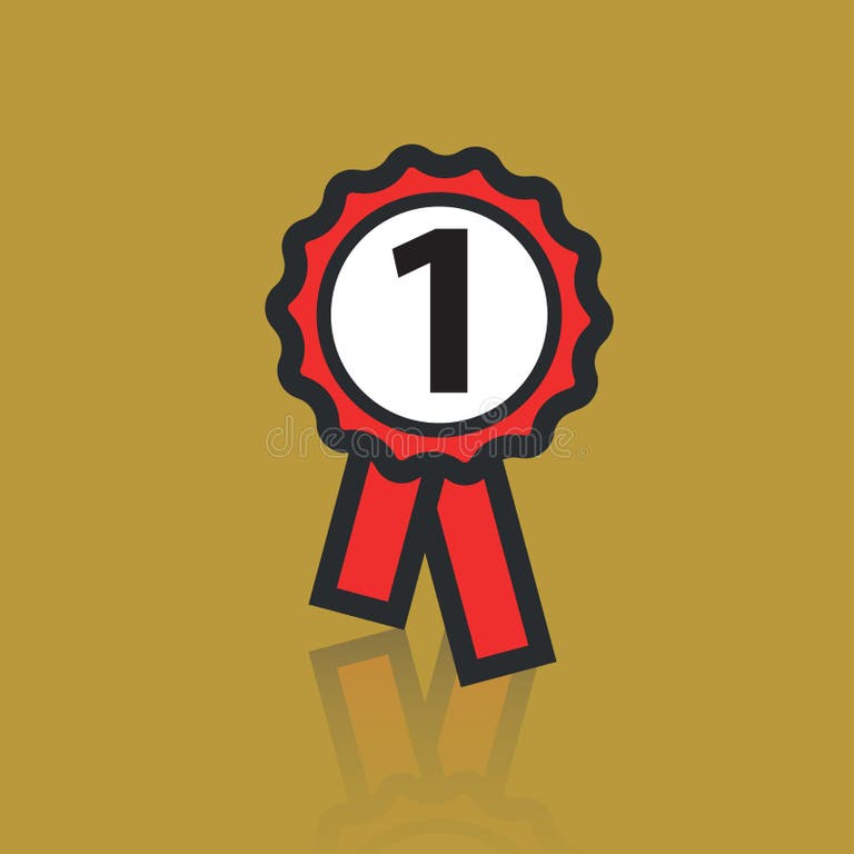 Winner Rosette. Vector Illustration Decorative Design Stock Vector ...