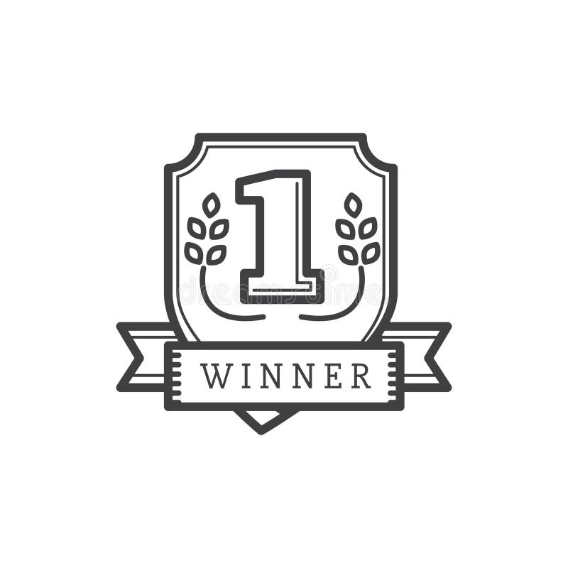 Winner Shield. Vector Illustration Decorative Background Design Stock ...