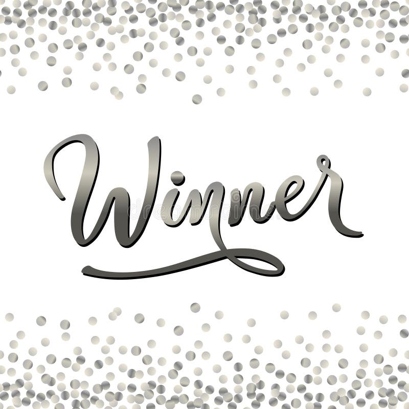 Winner silver dot stock illustration. Illustration of champion - 112674464