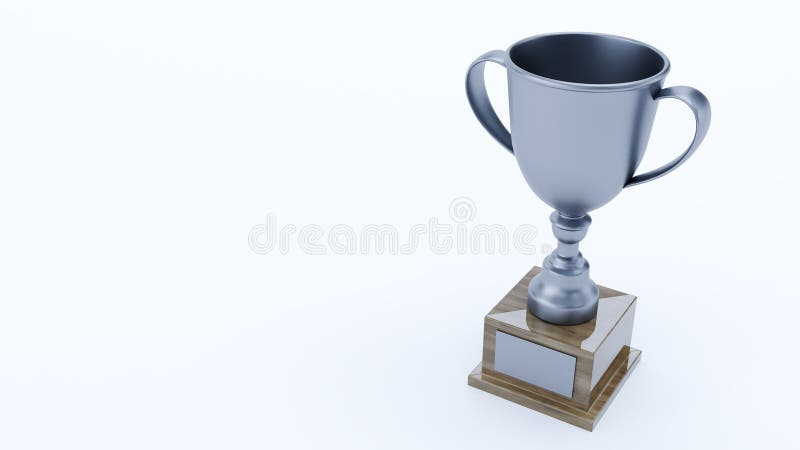 Winner Silver Trophy Isolated on White Background, Trophy Cup Isolated ...