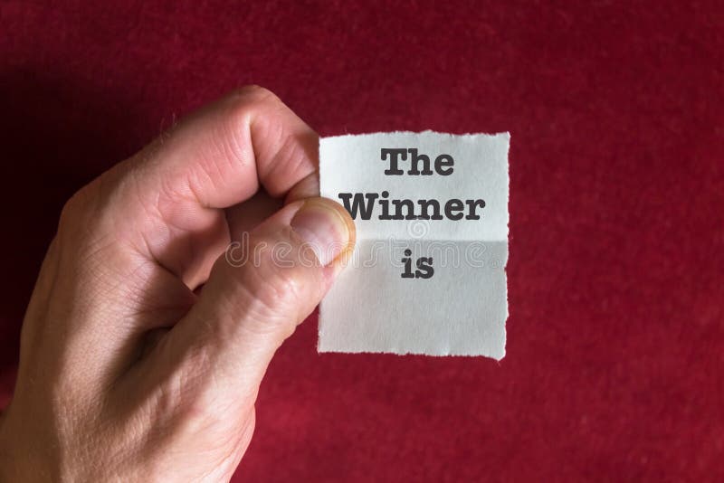 The Winner is stock image. Image of phrase, message - 153480789