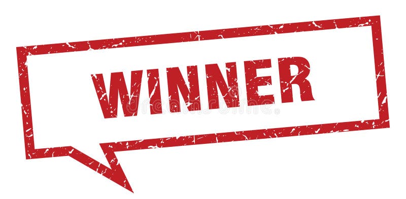 Winner speech bubble. stock vector. Illustration of paper - 153373341