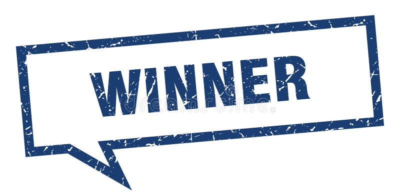 Winner speech bubble. stock vector. Illustration of paper - 153373341