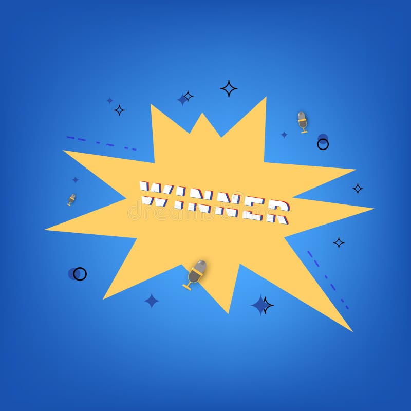 Winner Screen. Vector Illustration. Stock Vector - Illustration of sign ...