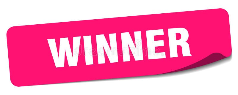 Winner sticker. stock vector. Illustration of flyer - 153373290