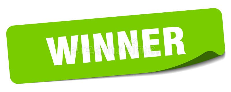 Winner sticker. stock vector. Illustration of flyer - 153373290