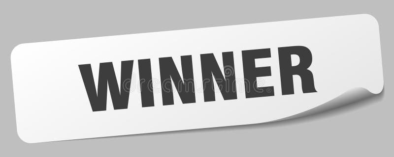 Winner sticker. stock vector. Illustration of flyer - 153373290